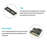 4pcs DIP IC Chip Socket Adapter Round Pin 28P 2.54mm Pitch IC Socket ...