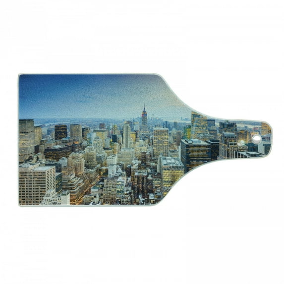 American Cutting Board, New York City Aerial with Skyscrapers Manhattan ...