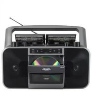 Portable Electric CD Player with AM-FM Stereo, Radio Cassette Combo ...