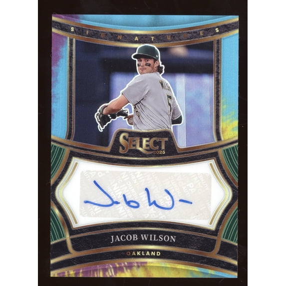 2025 Panini Select Signatures Jacob Wilson #SIG-JW Tie-Dye /25 ...