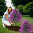 Purple Artificial Fern Ground Plug,Weather Resistant Outdoor Simulation ...
