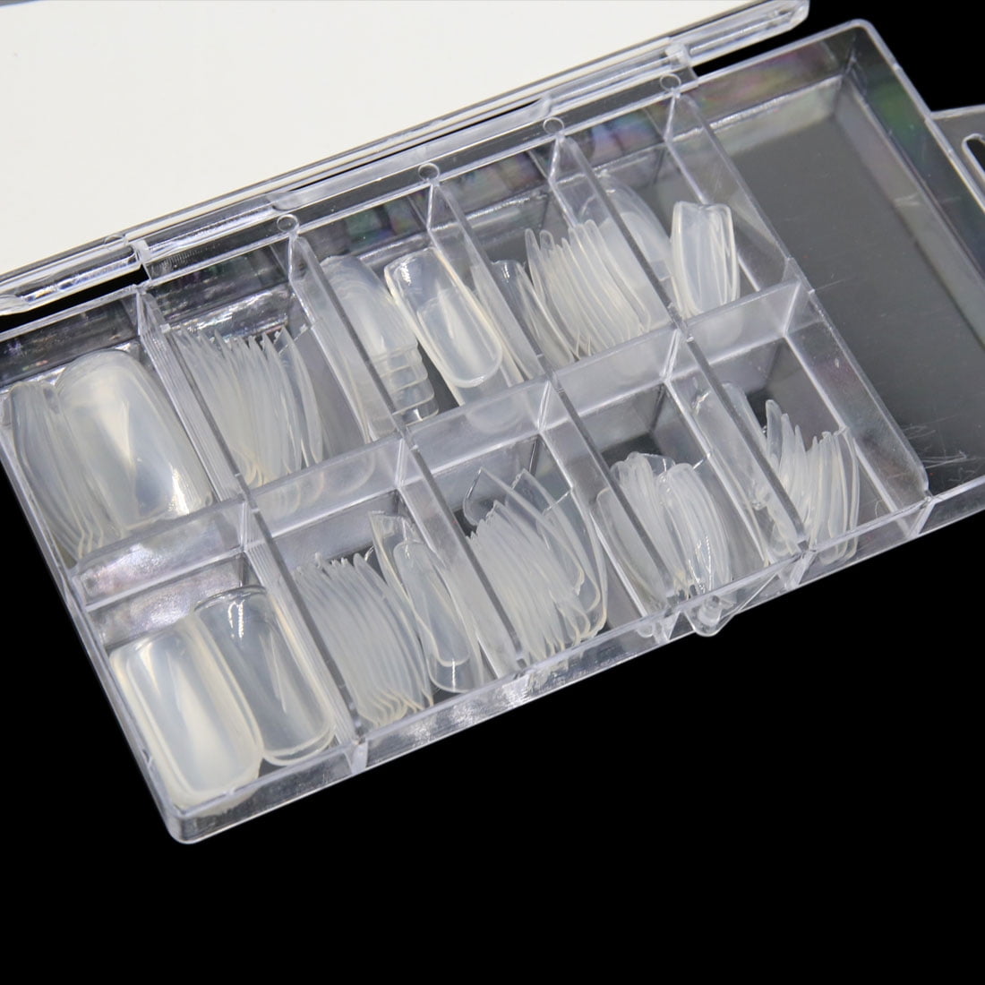 100pcs Clear Plastic Full Cover False Nail Beauty Art Tips Decor Nails ...