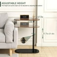 C Table End Table,Skinny Side Table Adjustable Height,360°Swivel TV Tray Table,Couch Tables That ...