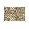 Abstract Floral Sun Shade Sail 14'X18' Retro Khaki Geometric Texture ...