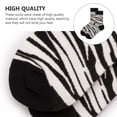 1Pair Comfortable Sleep Socks Winter Stockings with Zebra Stripe Design ...