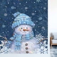 Blue Snowman Christmas Privacy Window Film, Decorative Stained Glass ...