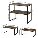 Mimifly Expandable Cabinet Shelf Organizer, Stackable Metal and Bamboo ...