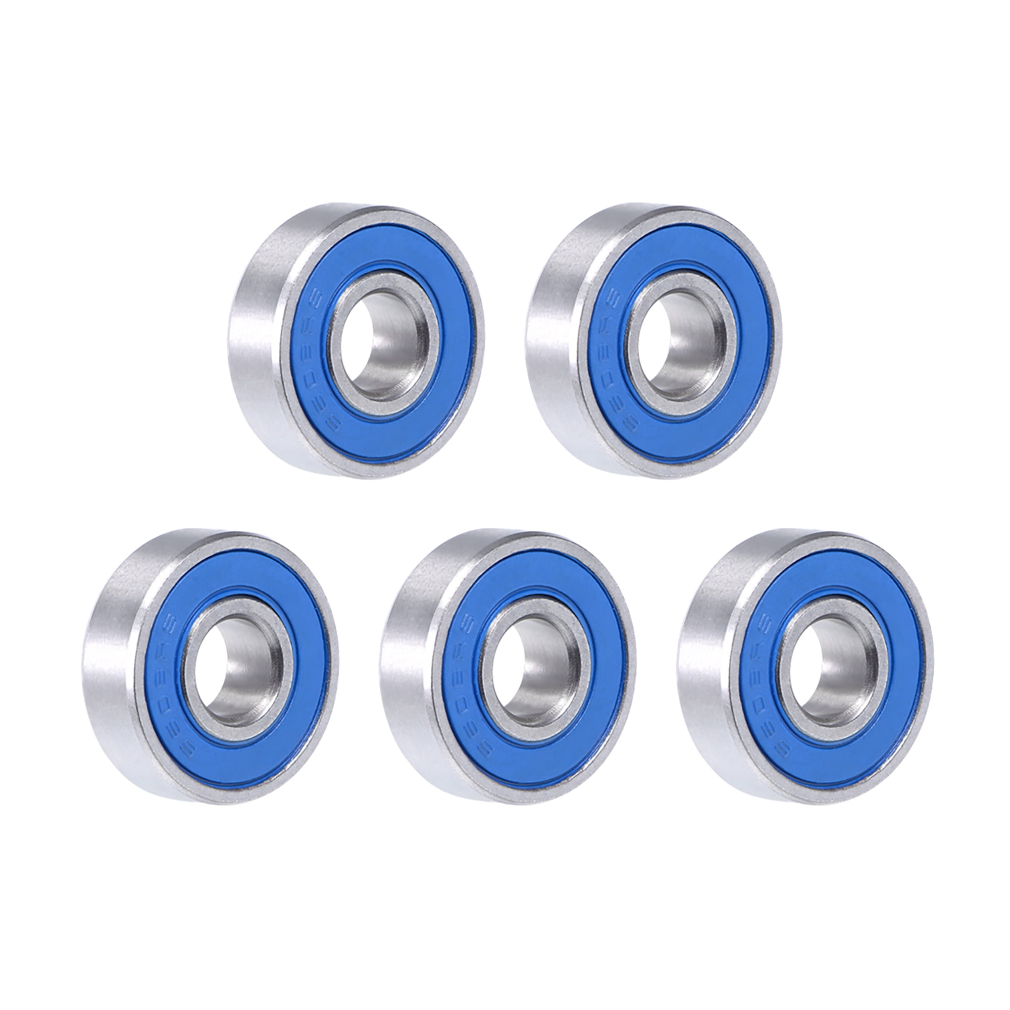 Uxcell S608-2RS Ball Bearing 8x22x7mm Double Sealed 608RS Bearings 5pcs ...