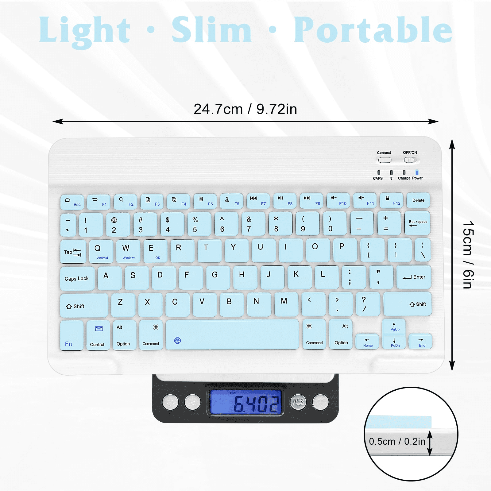 Buy Ultra-Slim Bluetooth rechargeable Keyboard for Honor Magic V and ...