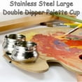 1pc Stainless Steel Single/Double Dipper Palette Cup Oil Container ...