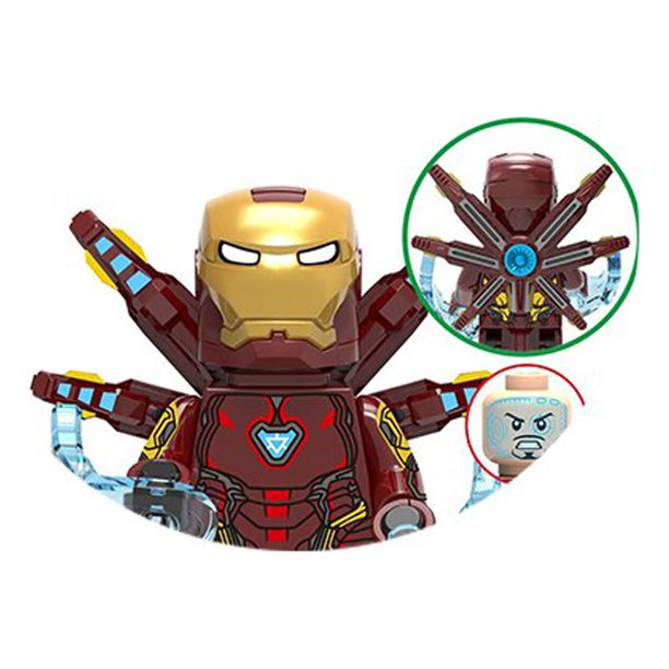 Hasbro Marvel Building Blocks, Iron Man, Tony Stark, Mini figuras ...