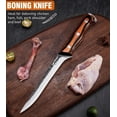 4PCS Hand Forged Butcher Knife and Kitchen Knife 2 in 1 Set, Heavy Duty ...