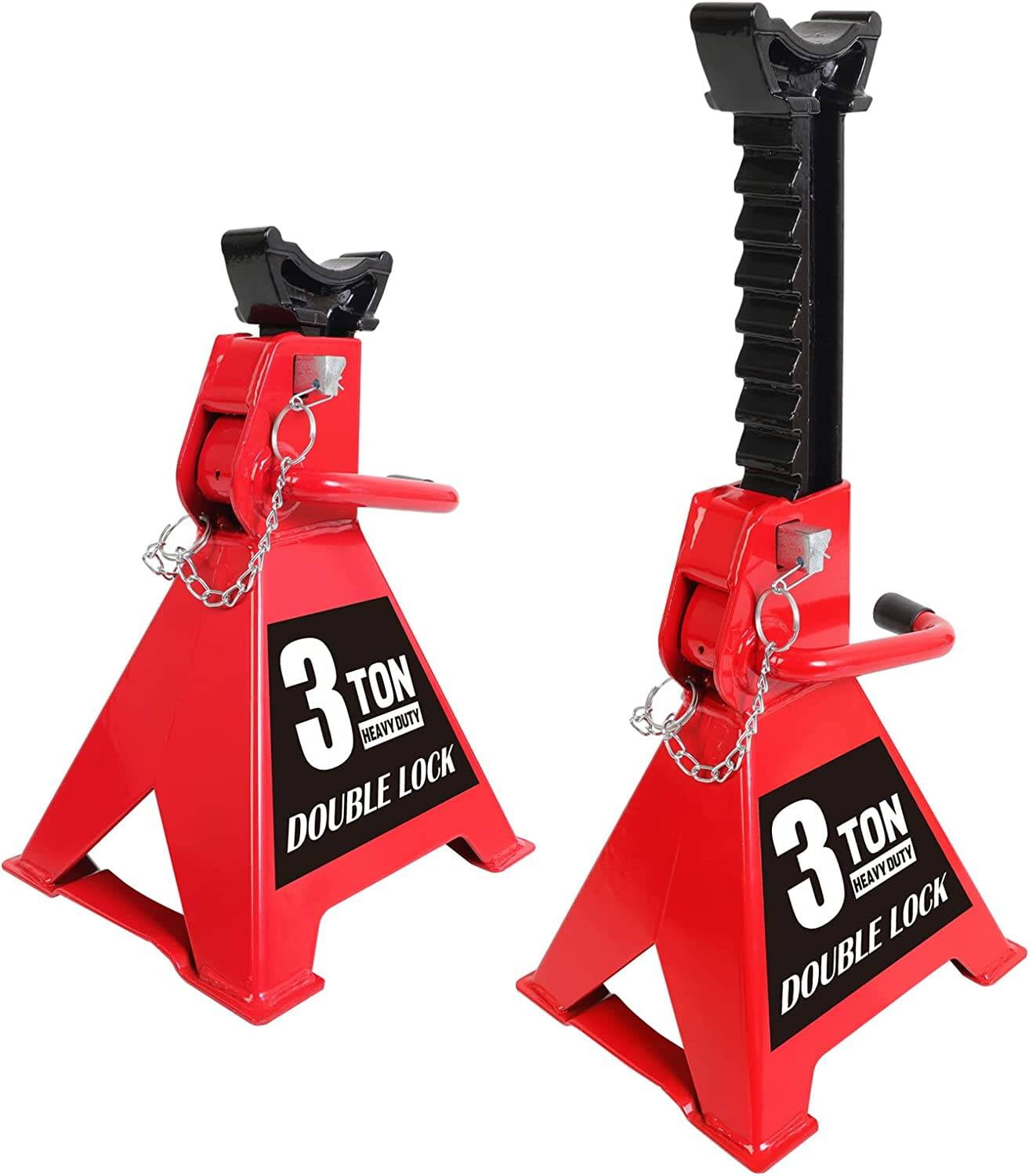 BIG RED Steel Jack Stands:Double Locking Pins,3 Ton (6000 lbs)Capacity ...
