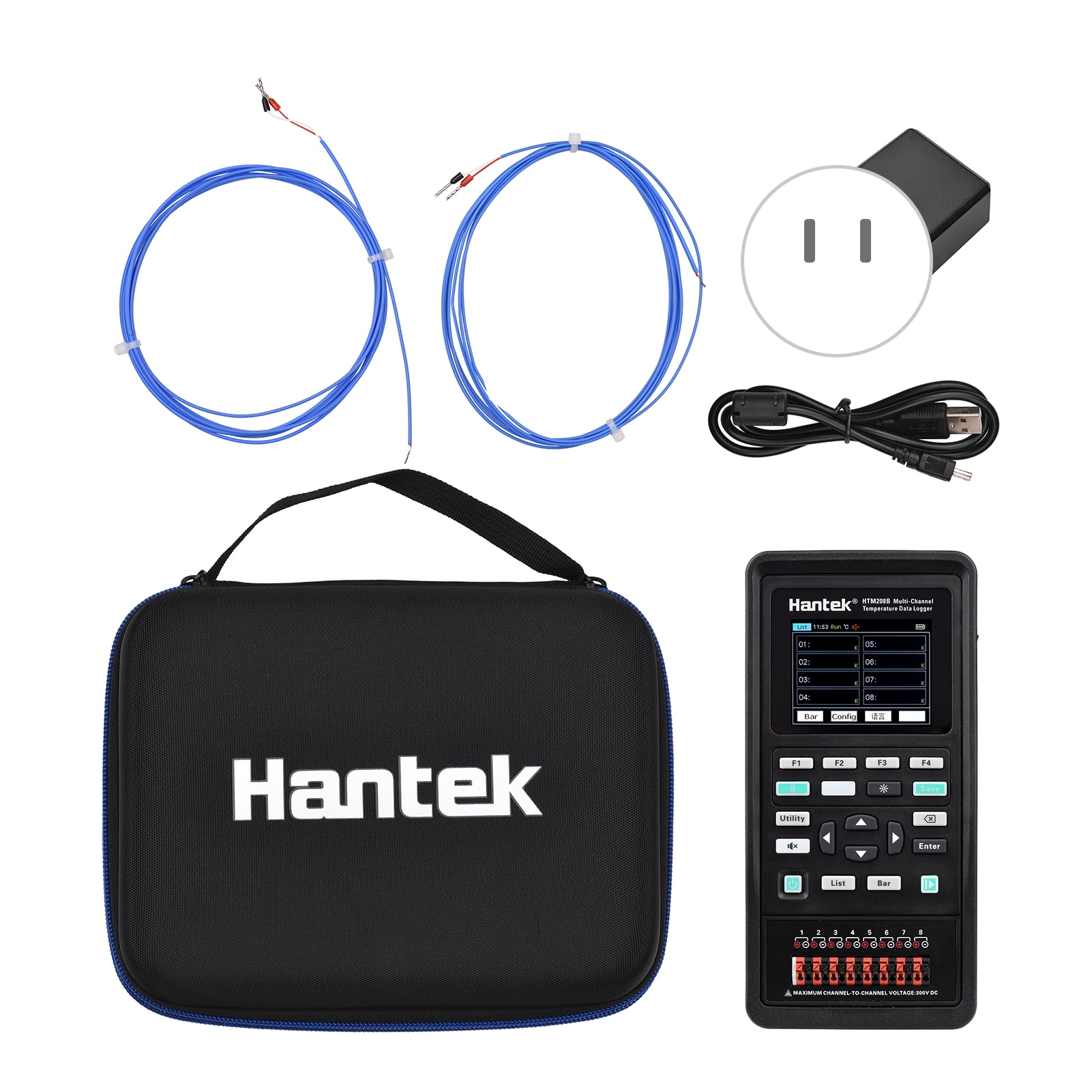 Buy Hantek HTM208B 8-channel Temperature Data Logger Rechargeable ...
