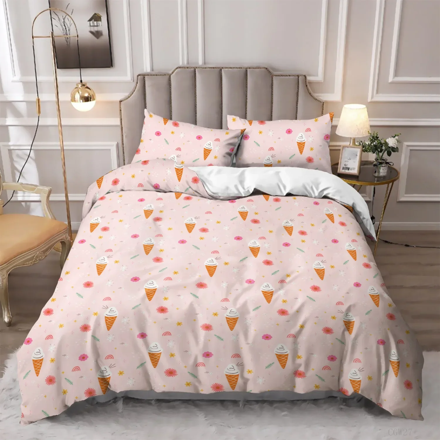Click here for Yingd X1338 Bed Sheetsice Cream Duvet Cover Set Co... prices