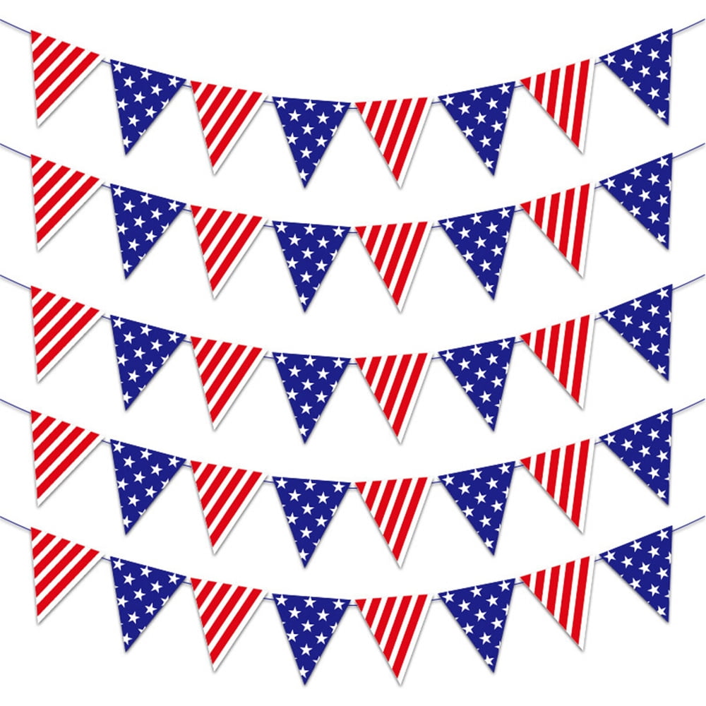 American Triangle Banner Patriotic,Party Decoration for Fourth of July ...