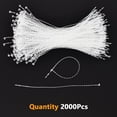 2000 Pcs Snap Lock Pin Tag Fastener Adjustable Security Beaded Loop Tie ...