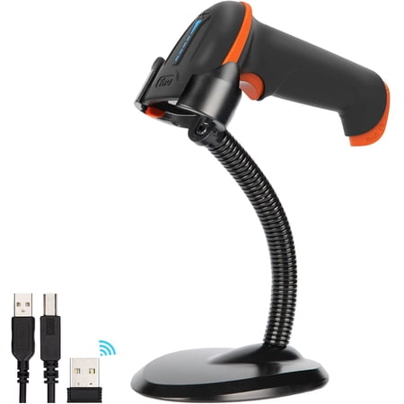 Barcode Scanner Wireless and Wired with Battery Level Indicator 1D 2D ...