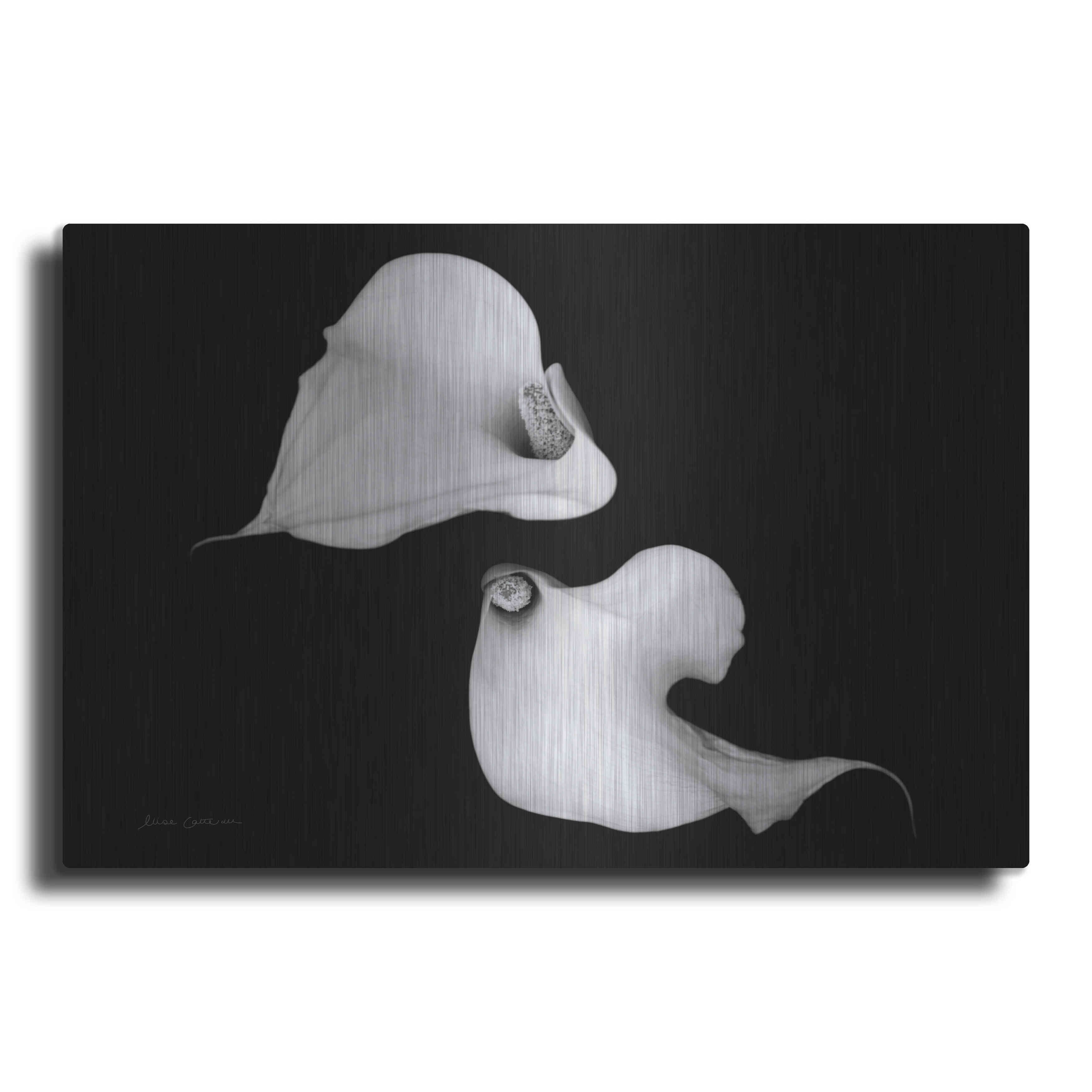 Luxe Metal Art 'Elegant Calla IV' by Elise Catterall, Metal Wall Art ...