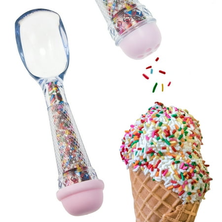 Treats Ice Cream Scoop w/ Sprinkle Dispenser Dessert Topper Server Decorator - Walmart.com