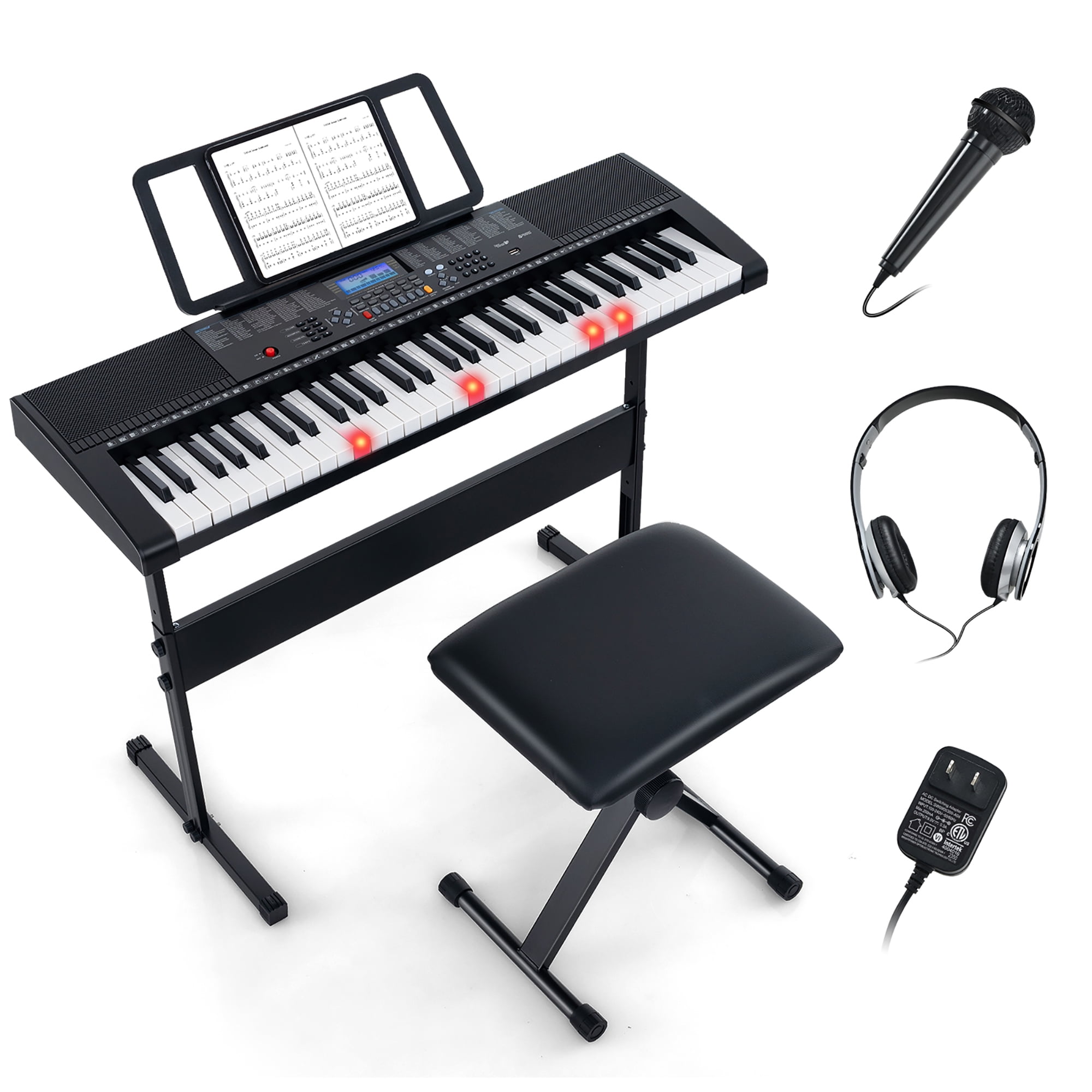 Gymax 61-Key Portable Electronic Keyboard Piano w/ Stand Gymax 61-Key Portable Electronic Keyboard Piano w/ Stand