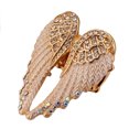 HEVIRGO Lady Multicolor Rhinestone Wings of Angel Charm Ring Finger ...