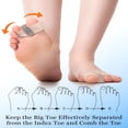 XIRQI 4PC Bunion Toe Separators Spacers Corrector with 2 Loops for ...