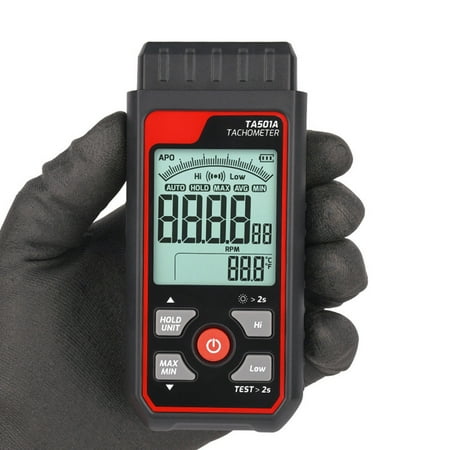 RPM Speed Meter, 2.5RPM To 999999RPM Non Contact Tachometer Easy ...