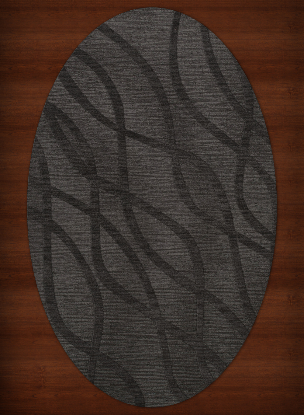 Dalyn Dover Area Rug DV10 Dv10 Ash Swirls Waves 8' x 10' Oval - Walmart.com