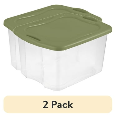 (2 pack) Sterilite 17.5 Gal. EZ Carry, Plastic Storage Bin, Full-Grip ...