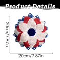 1Pcs Rustic Wooden Wreath Hanging Ornament Patriotic Star Sign for 4Th ...