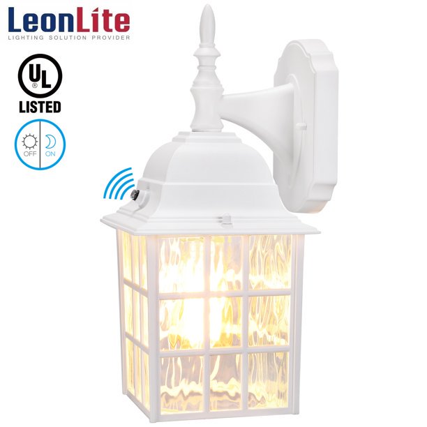 LEONLITE Outdoor Dusk to Dawn Wall Lantern, Photocell Included, UL ...