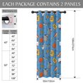 Basketball and Jersey Blue Pattern Blackout Curtains,Triple Weaved ...