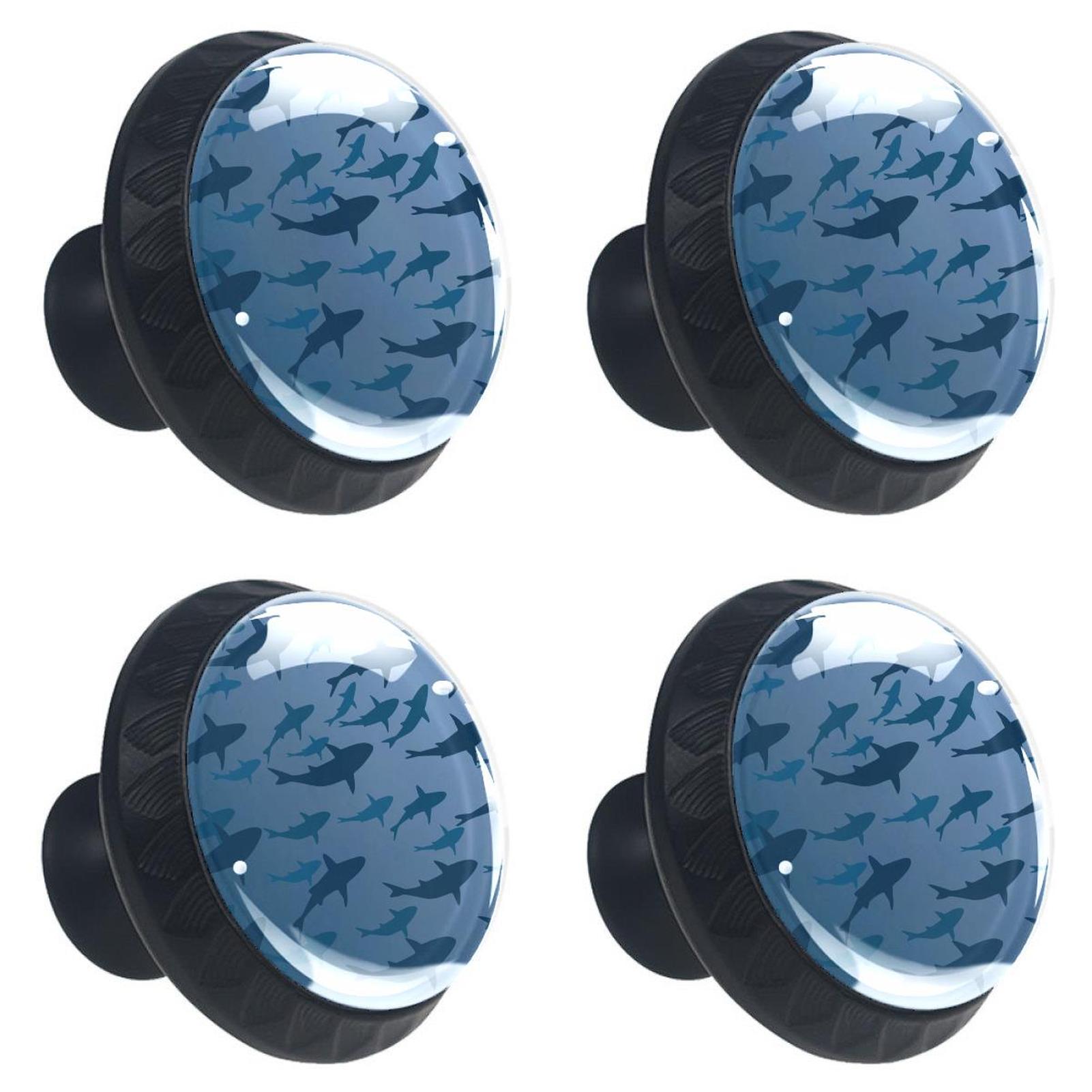 4 Pcs Shark Knobs for Kitchen Cabinet Cupboard Dresser Bookcase Drawer ...