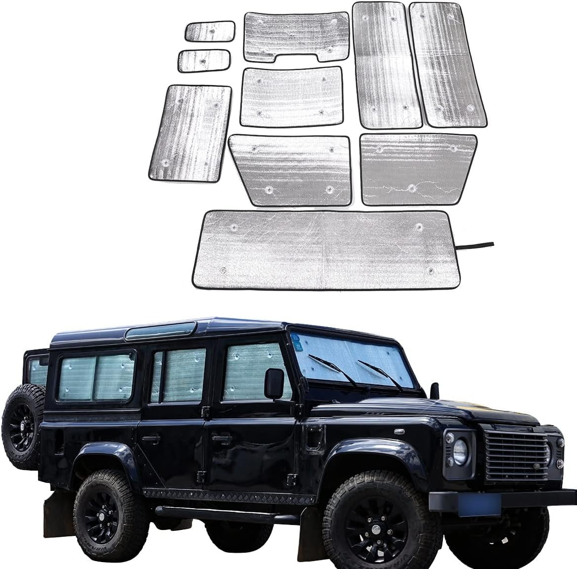 TINKI Windshield Sun Shade for Land Rover Defender 90 110 130 ...
