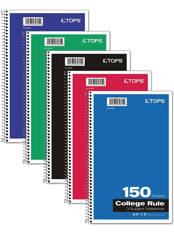3-Subject Spiral Notebooks in Spiral Notebooks - Walmart.com