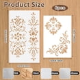 6 Pcs Vintage Border Stencil, Floral Corner Stencils for Painting ...