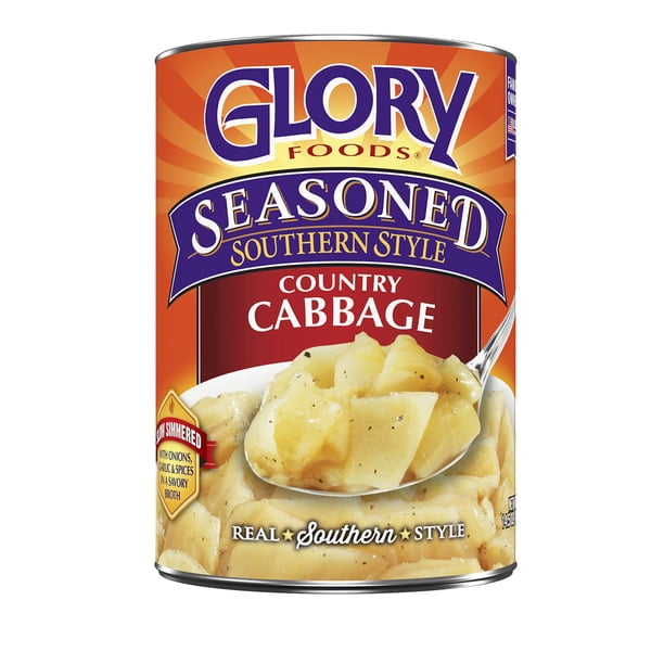 Glory Foods Canned Seasoned Country Cabbage, 14.5 Oz, Can - Walmart.com