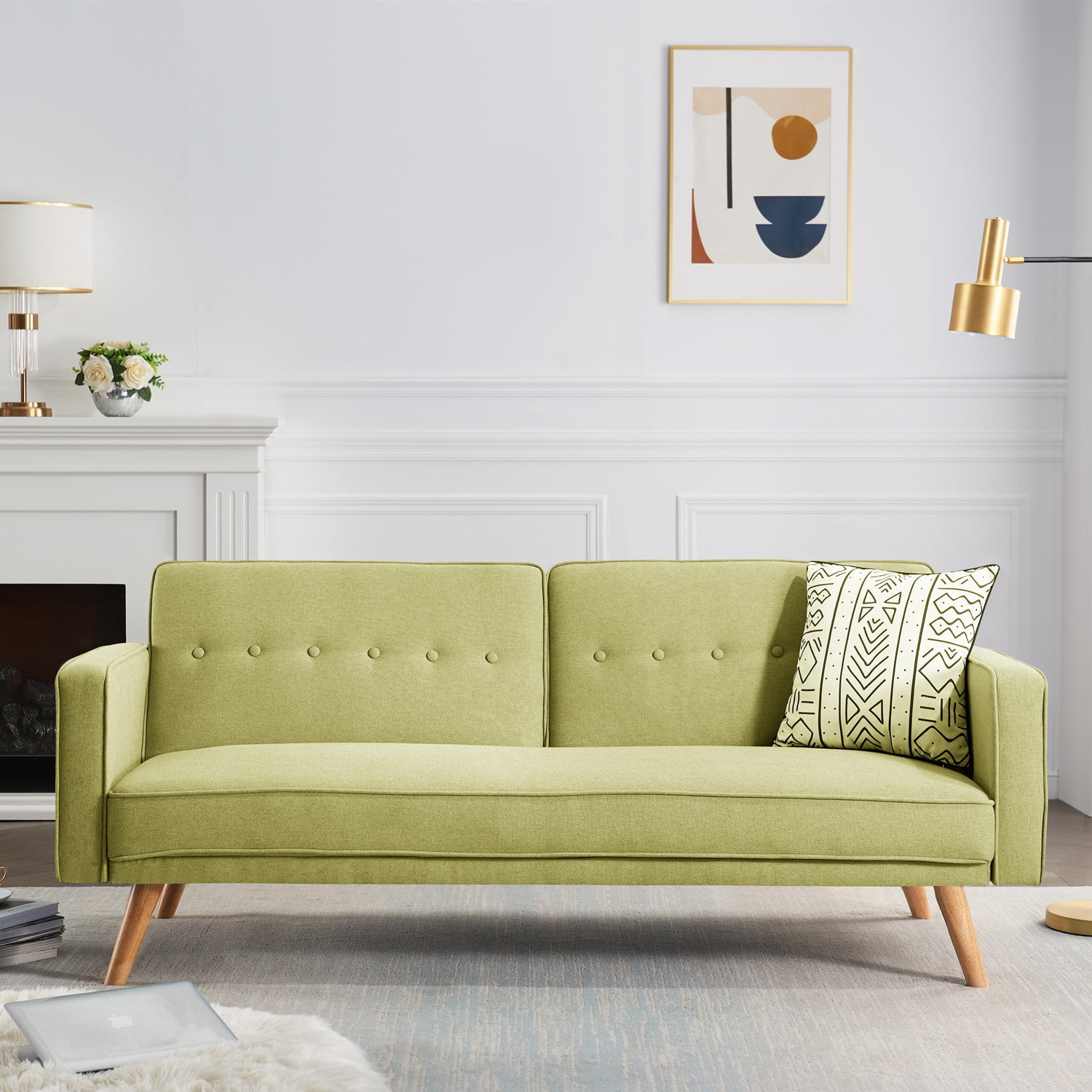 72 Inch Sofas Wood | Baci Living Room