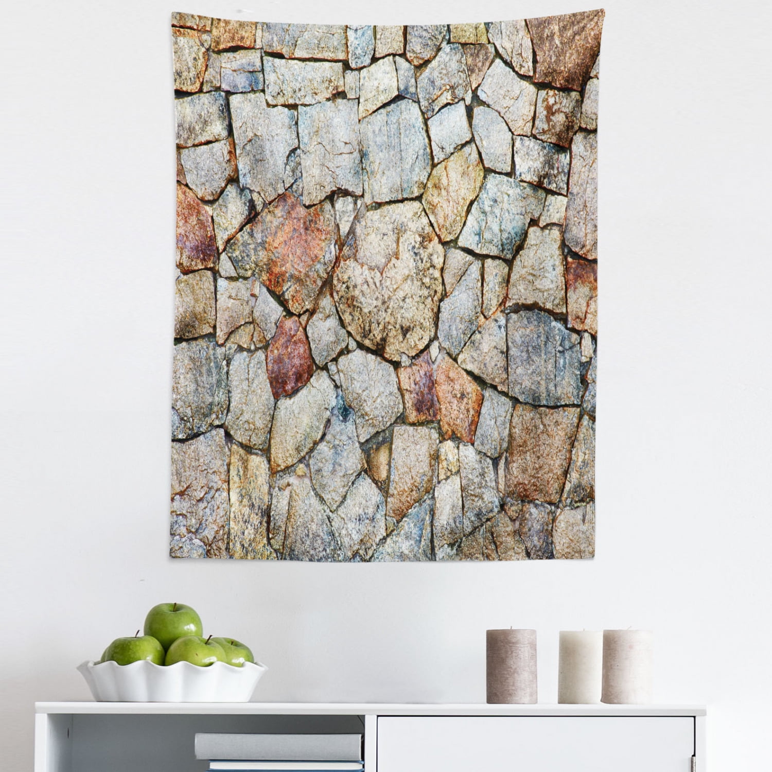 Cobblestone Tapestry, Realistic Illustration of Antique Style Rustic ...