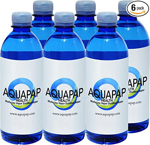 AQUAPAP Distilled Water 16.9 Ounce 6 Pack for CPAP and Health | 2-3 ...