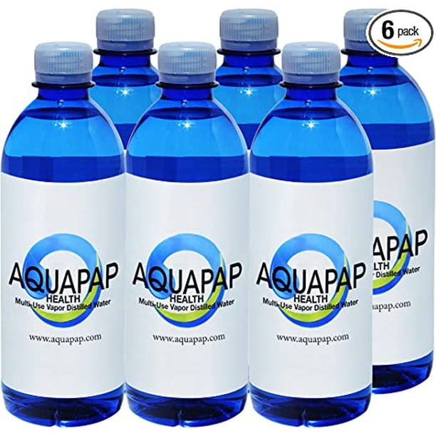 AQUAPAP Distilled Water 16.9 Ounce 6 Pack for CPAP and Health | 2-3 ...