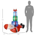 4.6' Inflatable Santa Hanging Under Three Gift Boxes w/ LED Lights ...