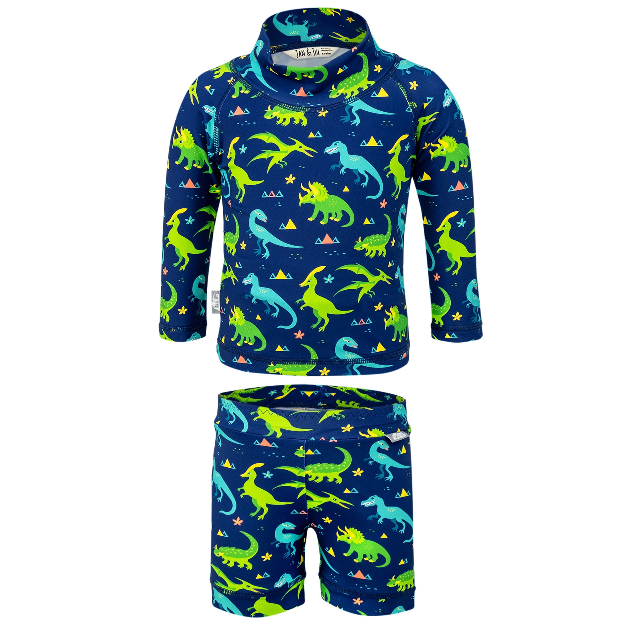 JAN & JUL Baby Boy Sun Protective Swim Set, UPF 50+ (12-18m, Dinoland ...
