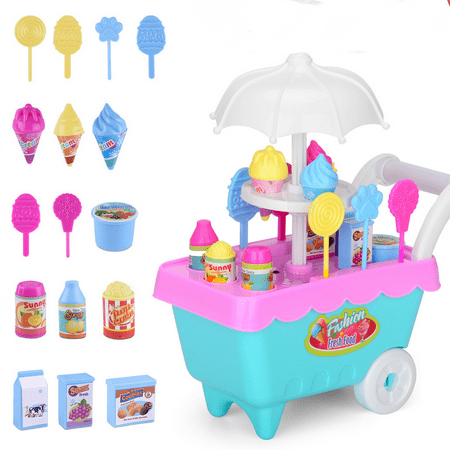 Ice Cream Cart Deluxe Frustration Free Packaging ，Mini Ice Cream Candy ...