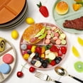 20 Pcs 9" Square Divided Plates, 3 Compartment Portion Control ...