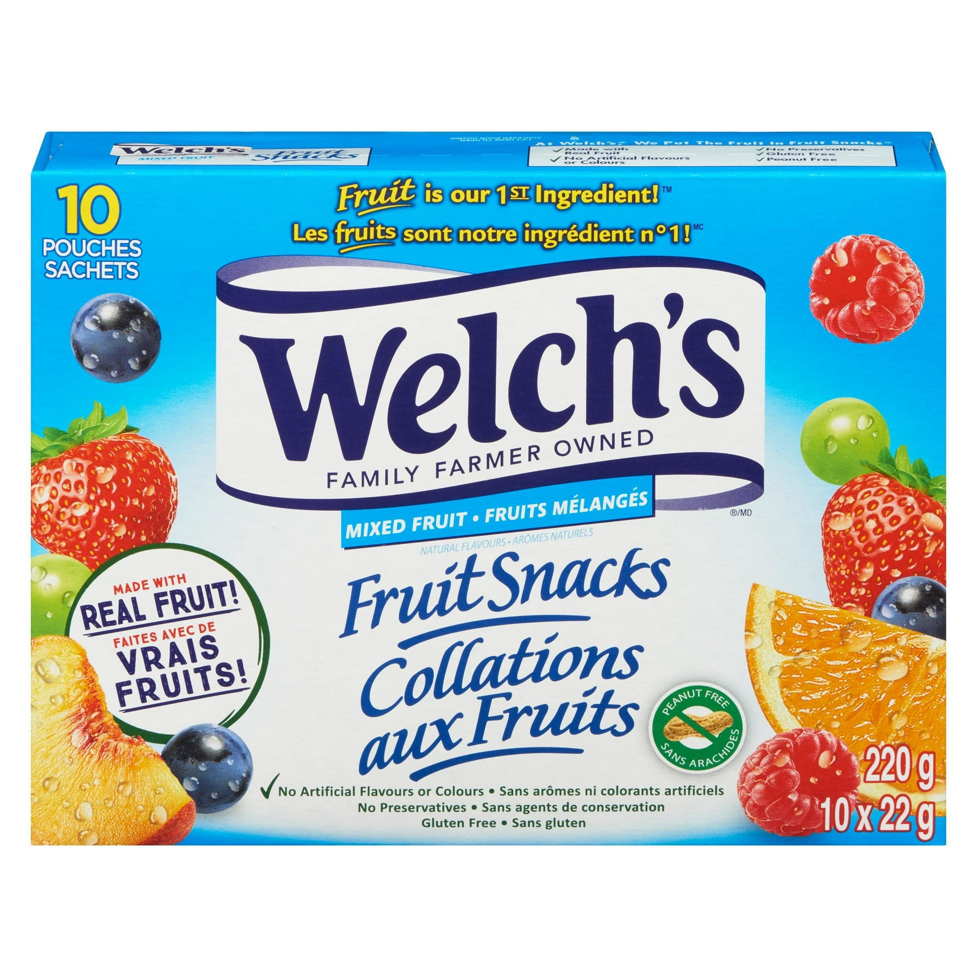Welch's Fruit Snacks, Mixed Fruit, 10 Count Snack Box, Gluten Free ...