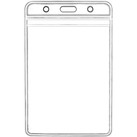 Tatum88 Vertical ID Badge Holders Sealable Waterproof Clear Plastic ...