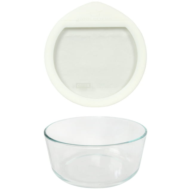 Pyrex 7203 7-Cup Clear Glass Storage Bowl and Pyrex OV-7402 Glass with ...