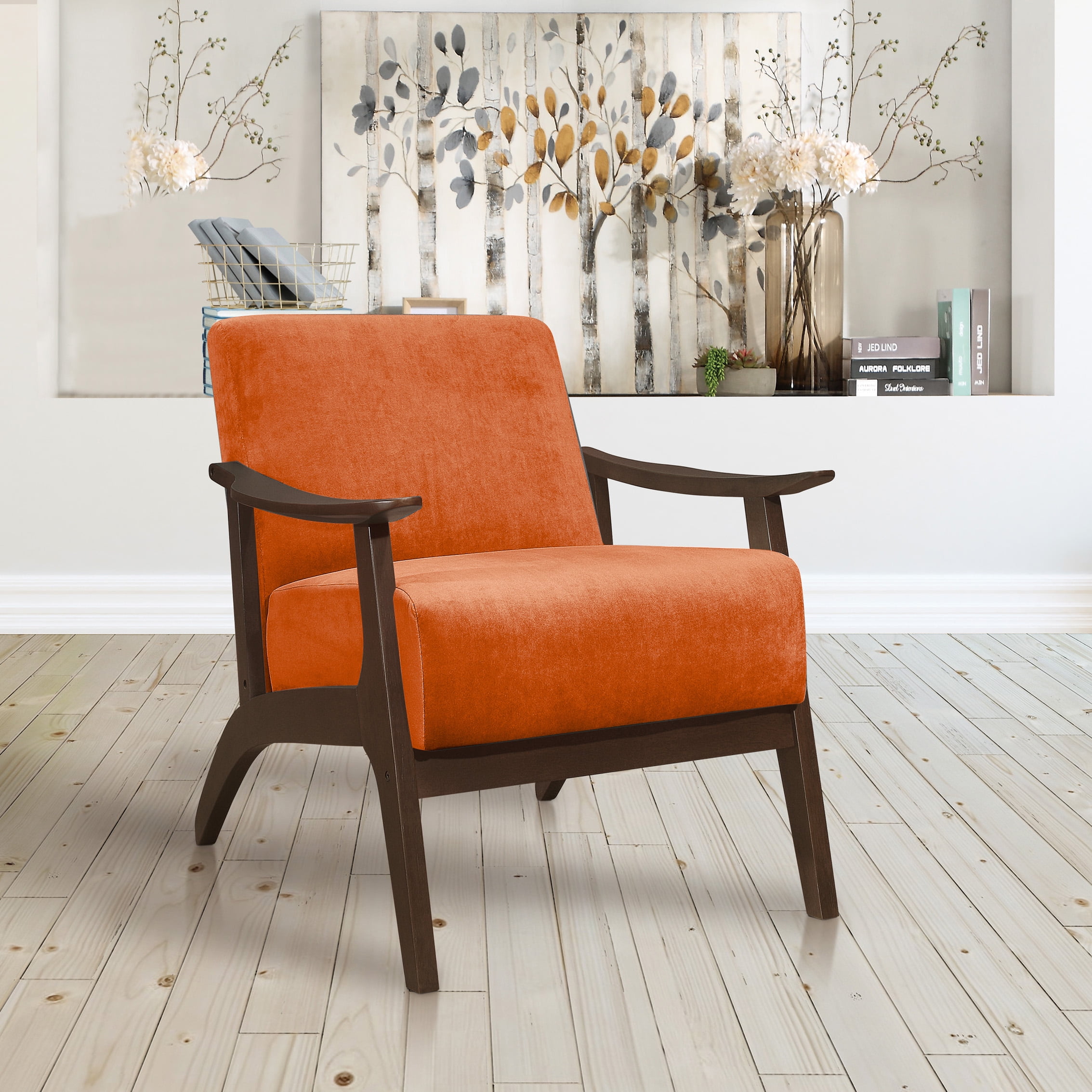 Lexicon Carlson Accent Chair, Orange - Walmart.com